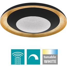 Eglo Deckenleuchte »CANICOSA 2 Deckenlampe, gold, schwarz, dimmbar, tuneable white, CCT« LED-Board 1 Stk. Extra-Warmweiß Kaltweiß Neutralweiß...
