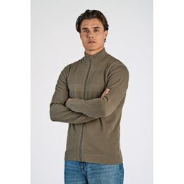 LINDBERGH Strickjacke mit Stehkragen und Reißverschluss army L L Strick-Cardigan von LINDBERGH
