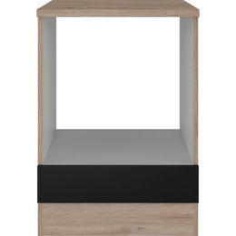 Flex-Well Herdumbauschrank »Capri« 1 Stk. tlg. (B x H x T) 60 x 85 x 60 cm, mit Nische für Standard-Einbauherd Schwarz/Endgrain Oak