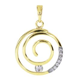 OSTSEE-SCHMUCK Kettenanhänger »Anhänger Spirale Anhänger Spirale« (1 Stk. tlg.) 22 x 12 mm Eleganter Anhänger aus Gold 333/000