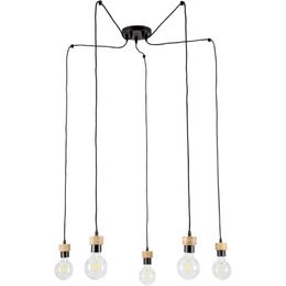 BRITOP LIGHTING Pendelleuchte »CLARTE« E27 1 Stk. Naturprodukt aus Eichenholz eichefarben/schwarz