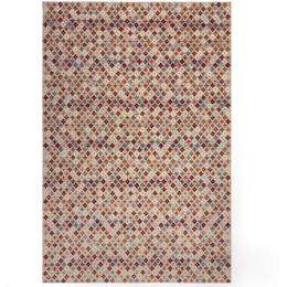 FLAIR RUGS Teppich &raquo;Abstract Diamond&laquo; rechteckig 3 mm H&ouml;he Chenille-Teppich, Melange Effekt, Wohnzimmer, Schlafzimmer, Esszimmer bunt Baumwolle, 