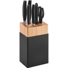 Zwilling Messerblock »***** FIVE STAR« 8 Stk. Messerblock mit 4 Messern + 1 Schere + 1 Wetzstahl, Birke, schwarz Schwarz