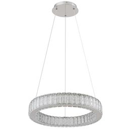 Globo LIGHTING LED-Hängeleuchte »MUCKY« LED-Modul 1 Stk. warmweiß - kaltweiß Hängelampe, Kristalle, elegante Designleuchte, Esstisch verchromt