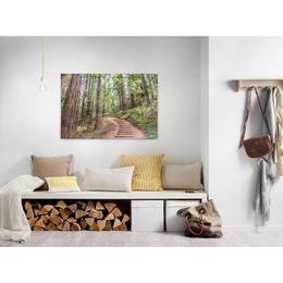 A.S. Création A.S. CRÉATION Leinwandbild »Forest Walk« Kunst Wald 1 Stk. tlg. Waldweg Wald Bild Keilrahmen Leinwand-Bild Wohnzimmer modern Wandbild Farbe...