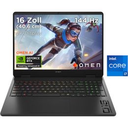 HP Gaming-Notebook »Omen 16-am0078ng« 40, 6 cm / 16 ′′ Intel Core i7 GeForceRTX5070 1.000 GB SSD Shadow Black