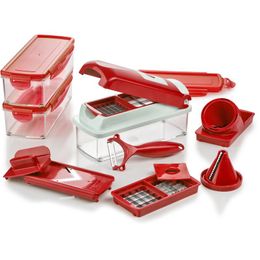 Genius Gemüseschneider »Nicer Dicer Smart, inkl. Julietti, Set 16-tlg.« Würfel, Stifte, Scheiben, Streifen, Viertel und Gehobeltes! rot