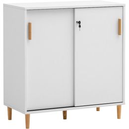 Schildmeyer Aktenschrank &raquo;Torge Aktenschrank, Breite 80 cm&laquo; 1 Stk. tlg. 2-fach Stapelbar wei&szlig; FSC -zertifizierter Holzwerkstoff