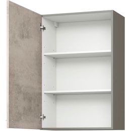 KOCHSTATION Hängeschrank »KS-Trea O60-90« inklusive zwei Einlegeböden, Breite 60 cm, Höhe 90 cm betonfarben hell/anthrazit