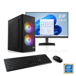 CSL PC-Komplettsystem »Spectrum V24557« 24 ′′ Intel Pentium Gold 16 GB RAM 500 GB SSD schwarz Inkl. Full HD Monitor, Maus, Tastatur, 300 MBit/s...
