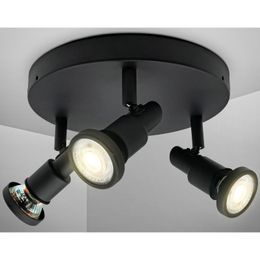 B.K.LICHT Deckenspots »BK_DS1550 LED Bad-Deckenleuchte, Dreh- und Schwenkbar, Inkl. 3x GU10« GU10 1 Stk. Warmweiß 3x 5W, 3x 400Lm, 3.000K...