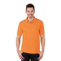 TRIGEMA Poloshirt »Poloshirt DELUXE Piqué« 1 Stk. tlg. nektarine S S DELUXE-Piqué-Qualität