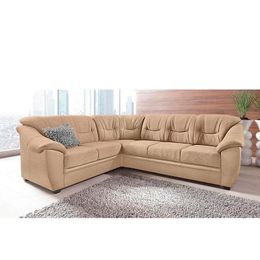 Sit & More SIT&MORE Ecksofa »Savona L-Form, B: 262 cm« optional Bettfunktion, Federkern café