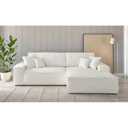 OTTO HOME andas Ecksofa »FINNLEY Schlafsofa 267 cm, L-Form mit Schlaffunktion & Bettkasten« verfügbar in den Stoffqualitäten Bouclé, Struktur fein...