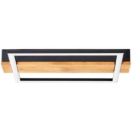 Brilliant Deckenleuchte »Loneos« 1 Stk. Warmweiß 30 x 35 cm, 2700 lm, warmweiß, Holz/Metall/Kunststoff, schwarz/braun schwarz/holz