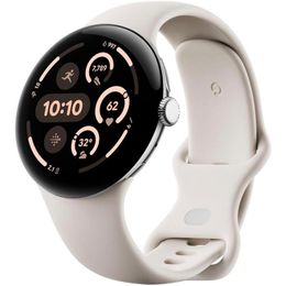 Google Smartwatch »Pixel Watch 3 45mm LTE« (4, 5 cm / 1, 77 ′′) Watch OS 5 Porcelain / Silber