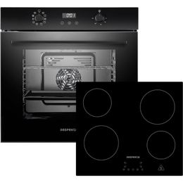 respekta Backofen-Set &raquo;ASET7004400&laquo; mit 1-fach-Teleskopauszug Set, 2 Stk. tlg. schwarz LED Timer mit Touch Control