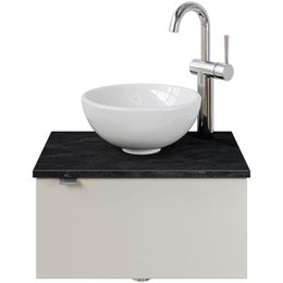 SAPHIR Waschtisch »Serie 6915 Waschschale mit Unterschrank für Gästebad, Gäste WC« Keramik-Aufsatzbecken, Waschtischplatte, Waschtischunterschrank,...