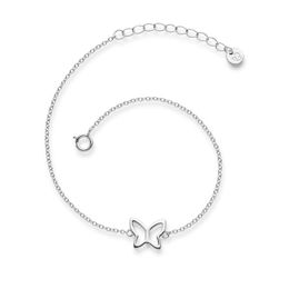 Glanzst&uuml;cke M&uuml;nchen GLANZST&Uuml;CKE M&Uuml;NCHEN Gliederarmband &raquo;X973&laquo; aus Sterling Silber silber none Filigranes Damen-Armband mit Schmetterling-Symbol