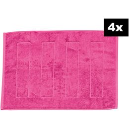 done. Badematte »DAILY UNI 4er-Set« Höhe 5 mm fußbodenheizungsgeeignet Badvorleger aus 100% Baumwolle pink Obermaterial: 100% Baumwolle rechteckig...