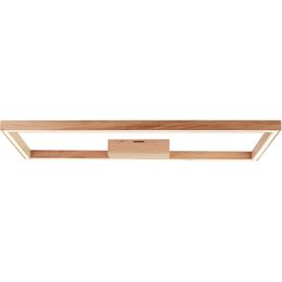 Brilliant LED Deckenleuchte &raquo;Delgrosso&laquo; LED-Modul 1 Stk. Warmwei&szlig; 83 x 38 cm, 2600 lm, warmwei&szlig;es Licht, Holz/Kunststoff, eiche ge&ouml;lt holzfarben