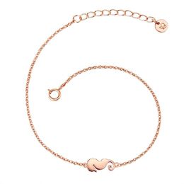 Glanzstücke München GLANZSTÜCKE MÜNCHEN Gliederarmband »A1326« aus Sterling Silber roségold none Filigranes Damen-Armband mit Seepferdchen-Symbol