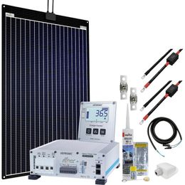 OFFGRIDTEC Solaranlage &raquo;mTriple Flex Lmit 1 x 160W 45/30/350 VBCS Triple Charger&laquo; mit 1247 Charge Control Display, f&uuml;r Wohnmobile schwarz