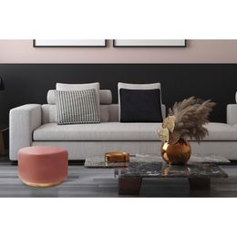 Kayoom Sitzhocker »Hocker Artisse, Edler Touch durch goldenen Sockel« 1 Stk. tlg. stilvoll, farbig lackiert, dekorativ, Moderner Look Rosa