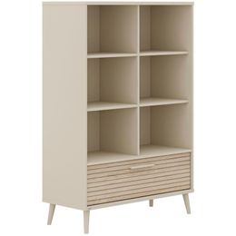 Paidi Standregal »EEFJE in Beige, 6 offene Fächer und Schublade mit Soft-Close« (B/H/T ca. 95x139x41cm), modernes und langlebiges Regal aus Holz,...
