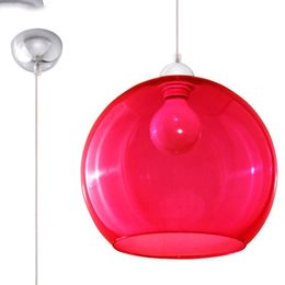 SOLLUX LIGHTING Hängeleuchte »BALL« E27 1 Stk. Verteiltes Licht Rot