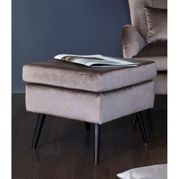 Home Affaire Hocker »Salla« Bezug auch in Luxus-Microfaser in Teddyfelloptik taupe