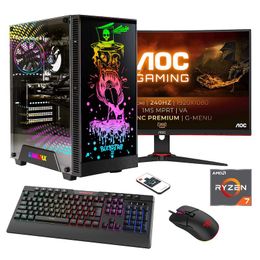 Hyrican Gaming-PC-Komplettsystem »Rockstar SET02457« 27 ′′ AMD Ryzen 7 GeForce RTX 4060 16 GB RAM 1.000 GB SSD DDR5, Windows 11, inklusive 27"...