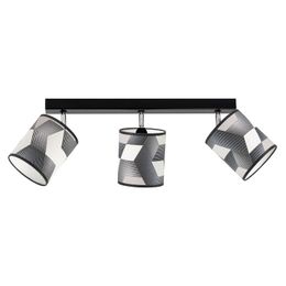 BRITOP LIGHTING Deckenleuchte &raquo;ESPACIO&laquo; E27 Schirme aus laminierter Tapete, bewegliche Spots schwarz/wei&szlig;/beige