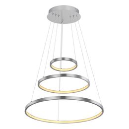 Globo LIGHTING LED Pendelleuchte »RALPH« LED-Modul Warmweiß Hängelampe/Hängeleuchte/Wohnzimmer/Esstisch/elegant Nickel matt
