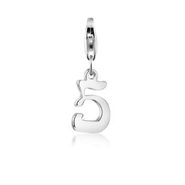 NENALINA Charm-Einhänger »Anhänger Zahl 1 Geburtstag Glück 925 Silber« Silber onesize Süßer Charm-Anhänger mit einer Zahl 1