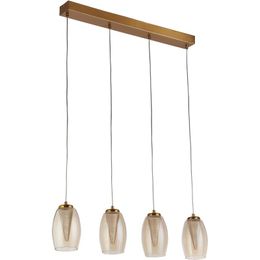 Searchlight LED-H&auml;ngeleuchte &raquo;H&auml;ngeleuchte Cyclone, 4-flammig&laquo; LED-Modul 1 Stk. Warmwei&szlig; Stalaktit-Optik Bronze