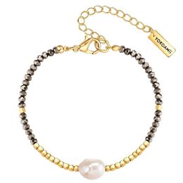 YOKOAMII Perlenarmband »Y513« mit Süßwasser-Zuchtperle gelbgold none Modeschmuck-Damen-Armband