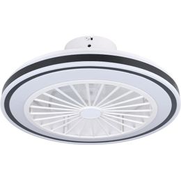Eglo LED Deckenleuchte »ALMERIA Deckenventilator« LED-Modul 1 Stk. warmweiß - kaltweiß Deckenlampe, Ventilator weiss, schwarz, milky