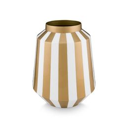 PIP Studio Dekovase &raquo;Vase Streifen&laquo; wei&szlig;-goldfarben