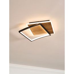 ECO-Light LED Deckenleuchte »LED-Deckenleuchte OVEST« LED-Board warmweiß - kaltweiß holzfarben, schwarz