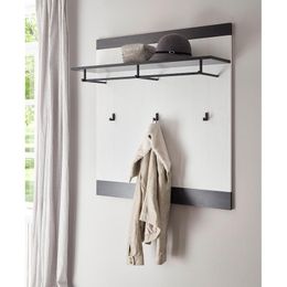 Home Affaire Garderobenpaneel &raquo;SHERWOOD&laquo; in modernem Holz Dekor, mit Beschlag aus Metall, Breite 92 cm Pinie Weiss Dekor Home Affaire &ndash; Die...