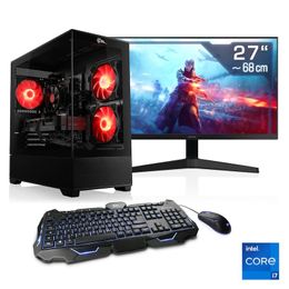CSL Gaming-PC-Komplettsystem »AeroVision V24388« 27 ′′ Intel Core i7 GeForce RTX 5070 32 GB RAM 1.000 GB SSD schwarz Inkl. 27 Zoll Full-HD Monitor,...