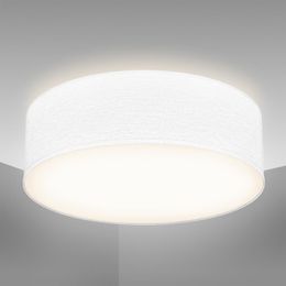 B.K.LICHT Deckenleuchte »BK_SD1214 Deckenlampe, Ø30cm, Stoffschirm Weiß, E27-Fassung« E27 1 Stk. Bürolampe mit Textilschirm, 1-Flammig, ohne...