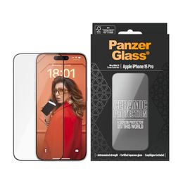 PanzerGlass Displayschutzglas »Ultra-Wide Fit Ceramic Protection Screen Protector« für Apple iPhone 15 Pro 1 Stk. tlg. Displayschutzfolie,...