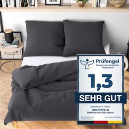 WOLKENFELD Bettw&auml;sche &raquo;Allergiker Bettw&auml;sche, unfassbar weich&laquo; 2 Stk. tlg. 135x200 cm, 155x220 & &Uuml;bergr&ouml;&szlig;en I inkl. Kissenbez&uuml;ge 80x80 I Uni...
