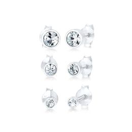 Elli Ohrring-Set &raquo;Stecker 925 Silber, mit Kristallen von Swarovski &laquo; Silber onesize Zeitlose Basic Ohrstecker Ohrringe f&uuml;r Frauen