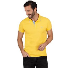 TRIGEMA Poloshirt »Slim Fit Polohemd« 1 Stk. tlg. hellgelb L L 100 % Baumwolle, Ringgarn supergekämmt