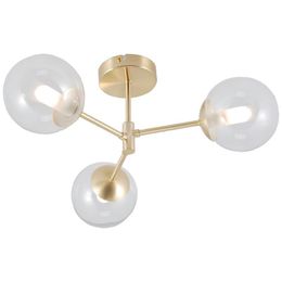 Brilliant Deckenleuchte »Gitse« G9 1 Stk. Deckenlampe Ø 49 cm, G9, Metall/Glas gold matt