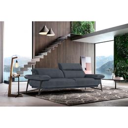 Egoitaliano 2, 5-Sitzer »Anais, Designsofa mit erstklassigem Sitzkomfort, Fußfarbe schattengrau« Kopfteil verstellbar, 232 cm, Luxus-Microfaser,...