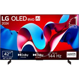 LG OLED-Fernseher »OLED42C47LA« 106 cm/42 ′′ Smart-TV schwarz Leistungsstarker α9 Gen7 4K AI-Prozessor mit 4K AI Super Upscaling und OLED Dynamic...